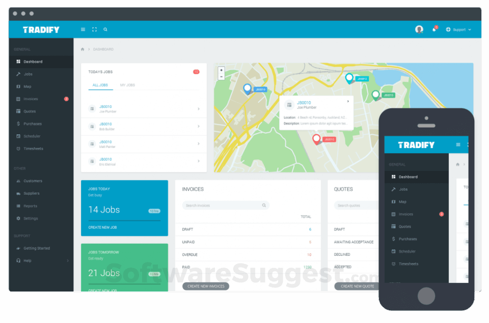 Tradify Pricing, Features & Reviews 2022 - Free Demo