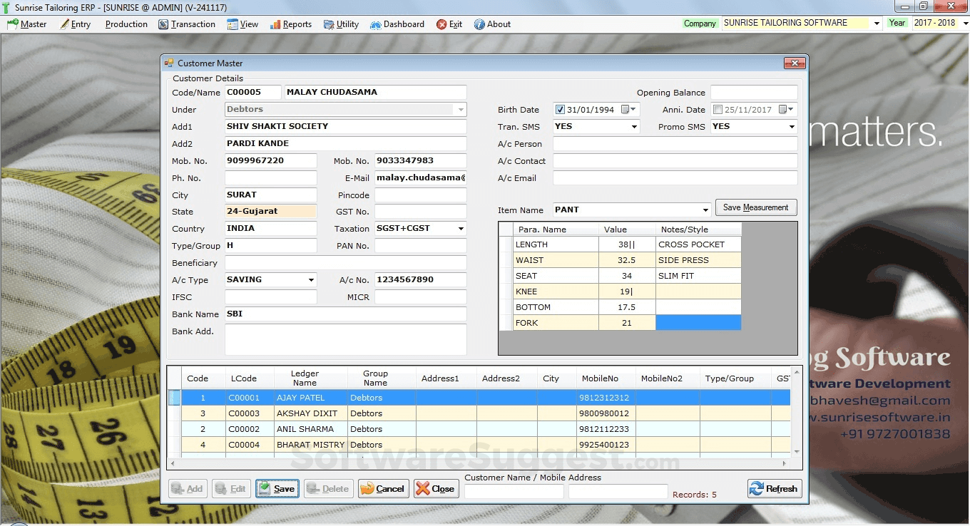Sunrise Tailoring Software Pricing, Features & Reviews 2019 - Free Demo Sunrise Tailoring Software Pricing, Features & Reviews 2019 - Free Demo