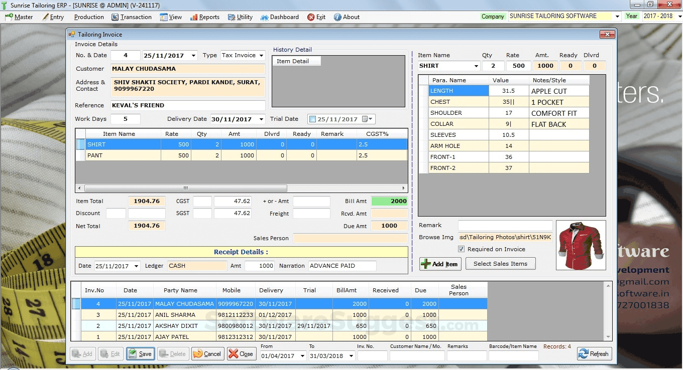 Sunrise Tailoring Software Pricing, Features & Reviews 2020 - Free Demo Sunrise Tailoring Software Pricing, Features & Reviews 2020 - Free Demo