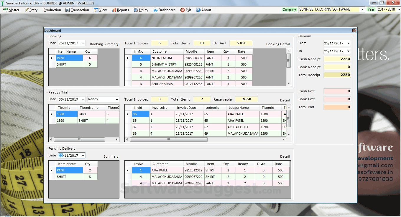 Sunrise Tailoring Software Pricing, Features & Reviews 2019 - Free Demo Sunrise Tailoring Software Pricing, Features & Reviews 2019 - Free Demo