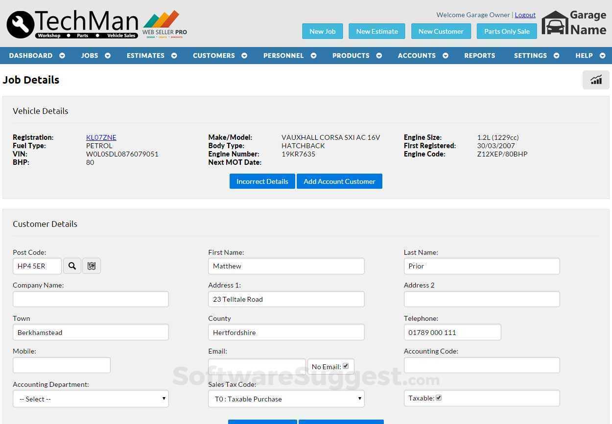 TechMan Garage Management System Pricing, Features & Reviews 2022 ...