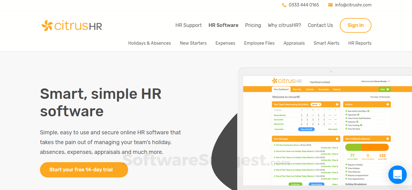 citrusHR Pricing, Reviews, & Features in 2022