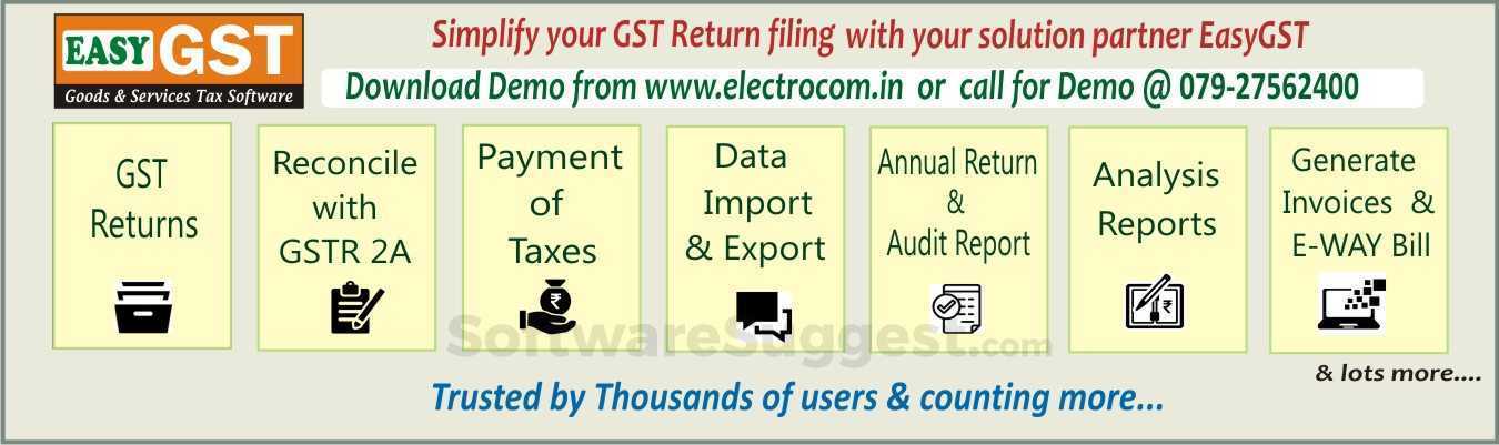 EASYGST - GST Return Filing & Reconciliation Software Pricing, Features ...
