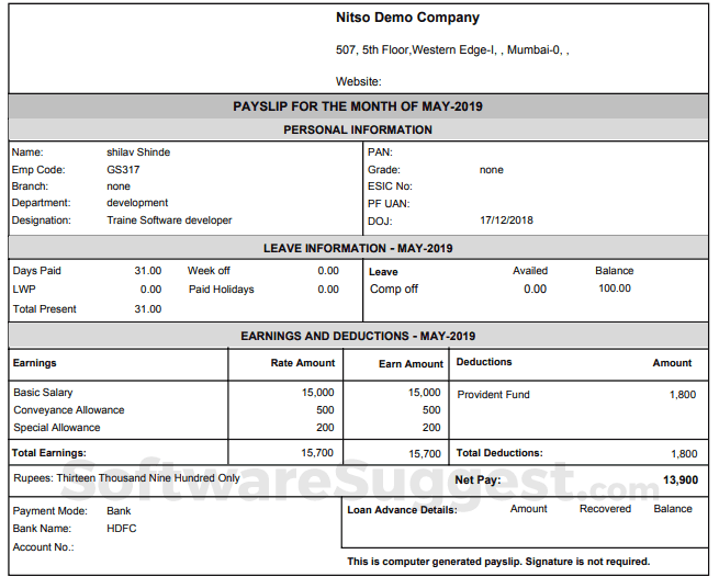 Nitso HRMS Pricing, Features & Reviews 2021 - Free Demo