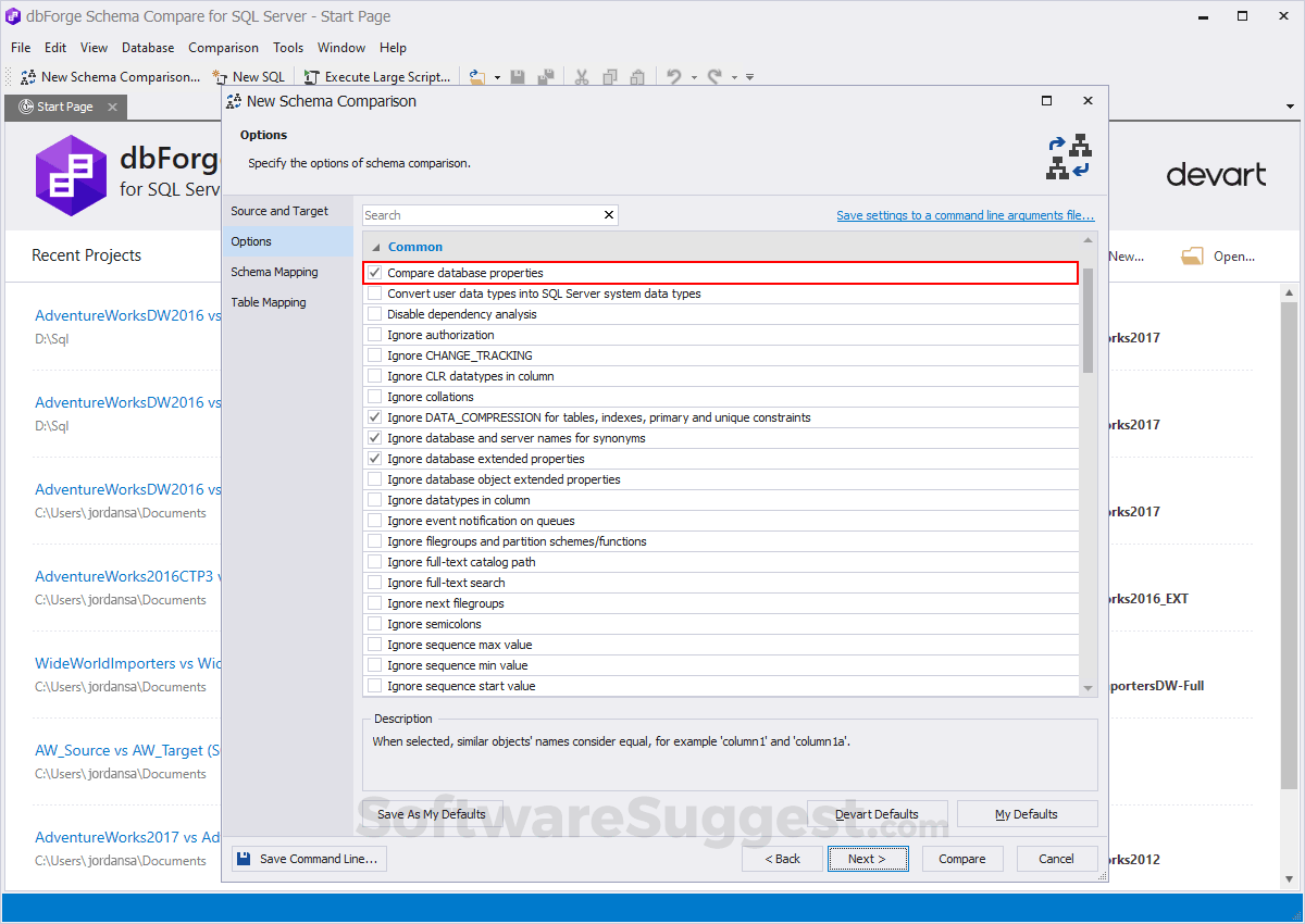 dbForge Schema Compare for SQL Server Pricing, Features & Reviews 2021 - Free Demo