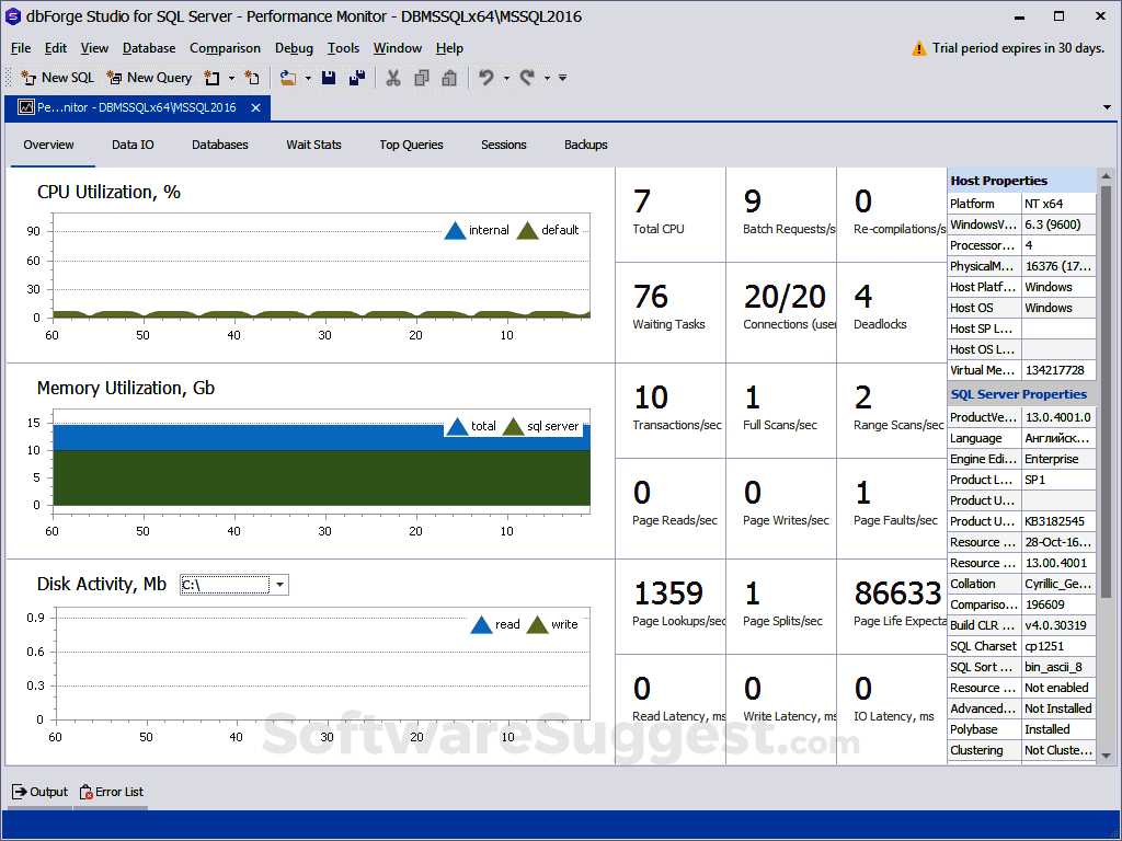 dbForge Monitor for SQL Server Pricing, Features & Reviews 2021 - Free Demo