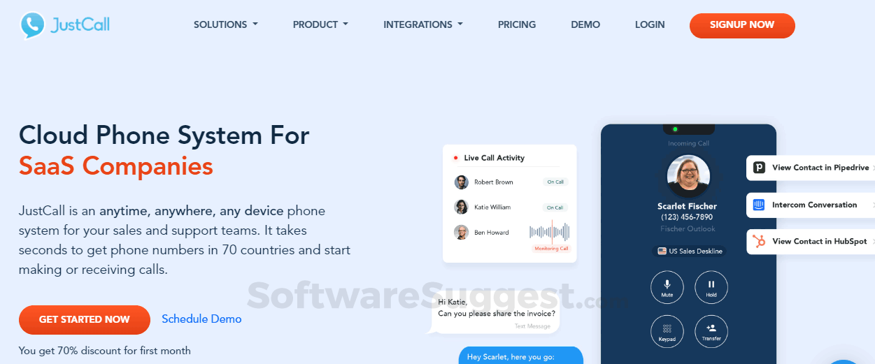 JustCall Pricing, Features & Reviews 2022 - Free Demo