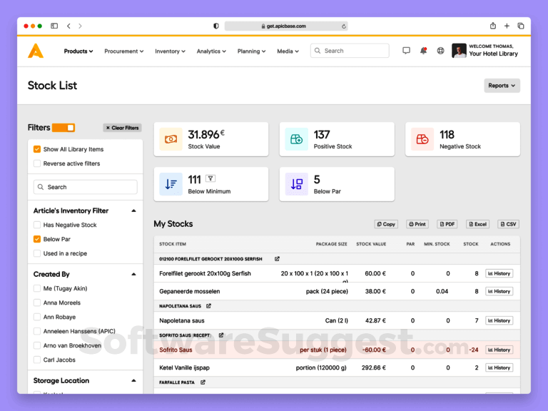 APICBASE Pricing, Features, Reviews with Pros and Cons
