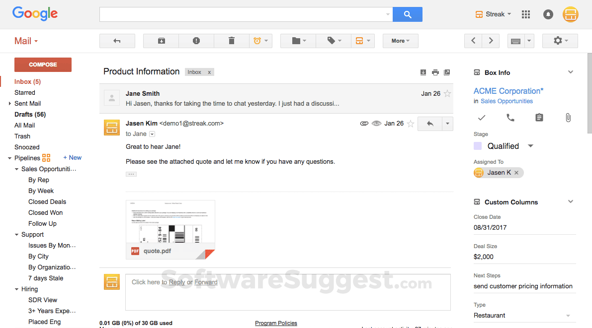 Streak Pricing, Reviews, & Features in 2022